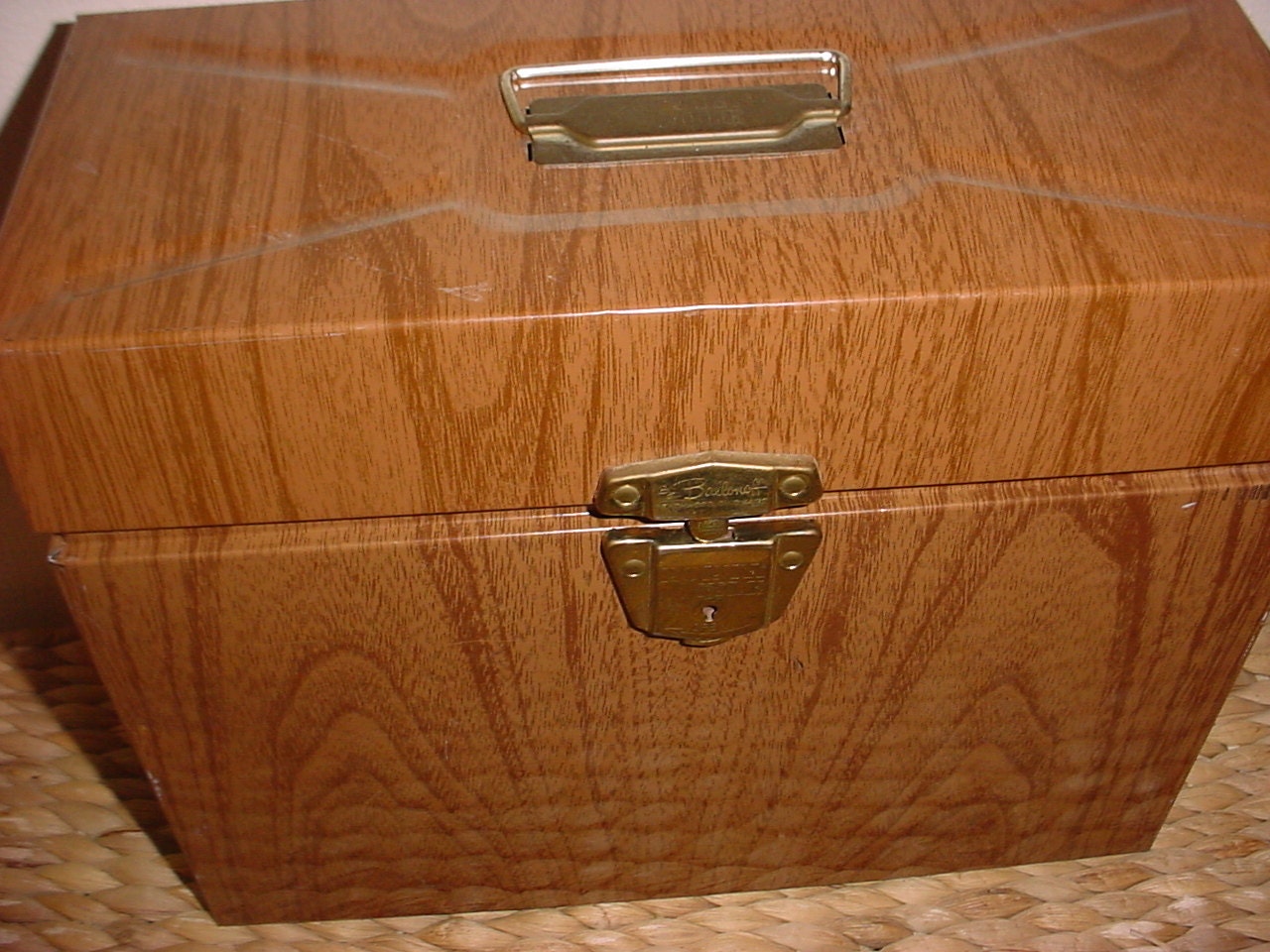 Vintage Metal File Box 1980s File Brown Storage Bin; Photograph Storage ...
