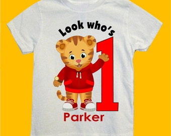 LONG SLEEVE Daniel Tiger's Birthday Boy or Girl T-shirt personalize ...