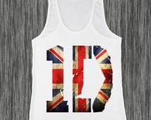 1D Vintage UK Flag Shirt Tank Top Women Tee Shirt