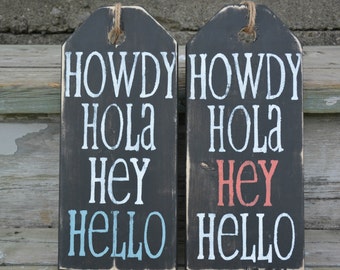 Howdy sign | Etsy