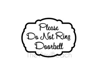 Unique do not ring doorbell related items | Etsy