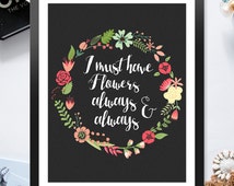 Popular items for i must have flowers on Etsy
