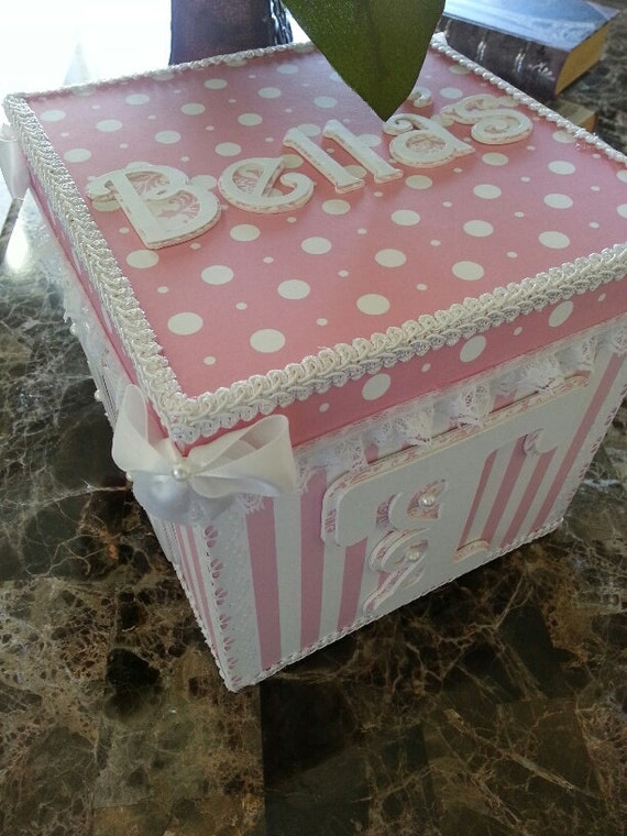 Pink And White Personalized TuTu Storage Box / Baby Keepsake Box / TuTu ...