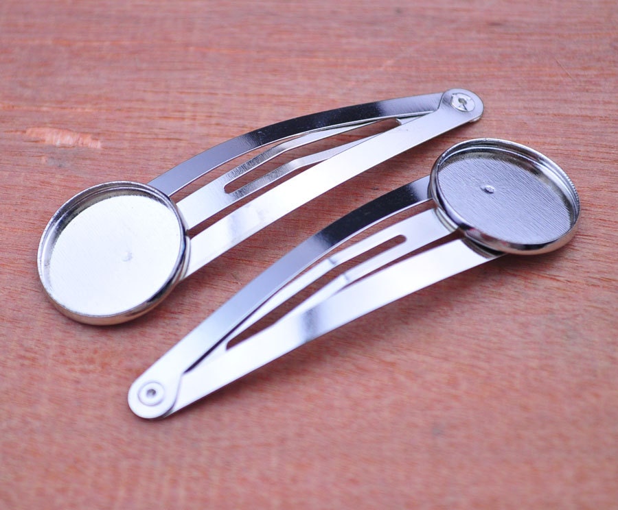 Round Hair Clips /Snap clips20pcs white K Snap Hair clips