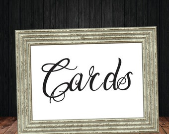 Chalkboard Card Table Sign Instant Digital by RoseColoredGraphix