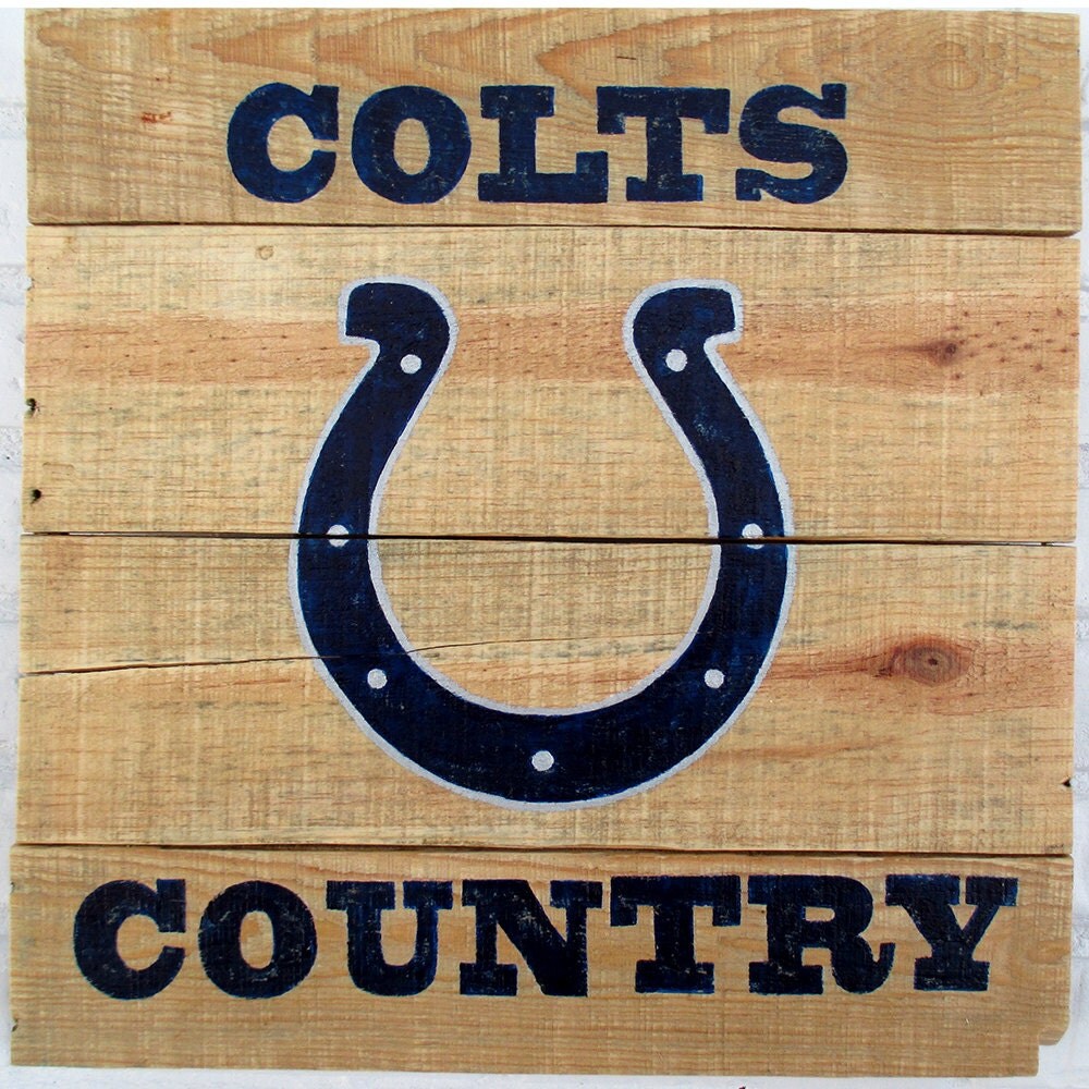 Indianapolis Colts Football Sign: Colts by VintageSignDesigns