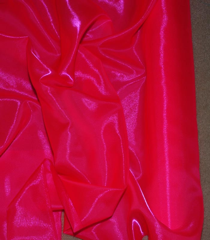 Sparkle Satin American Beauty Pink semi sheer 45 wide.