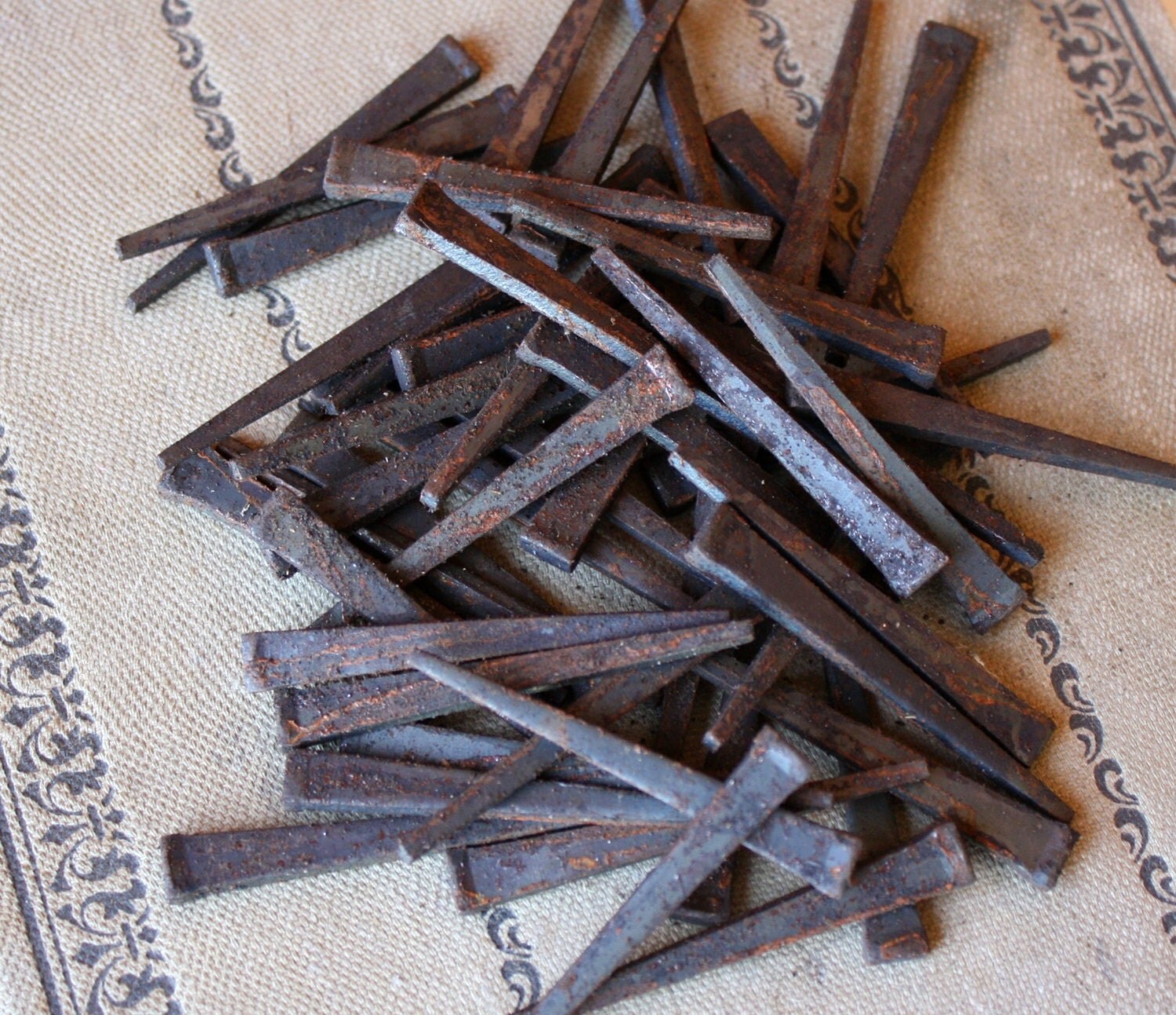 Vintage Steel Square Cut Nails. 50 Pieces – Haute Juice
