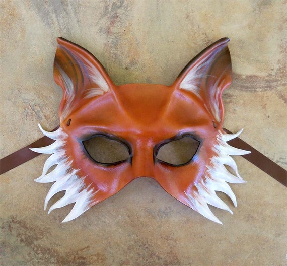 Leather Fox Mask by teonova on Etsy
