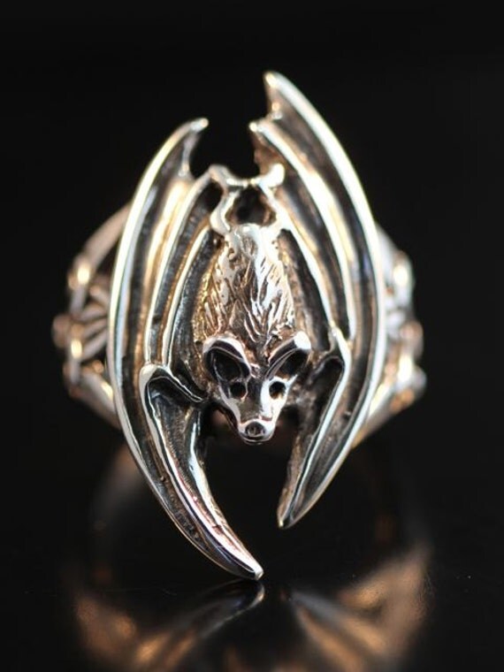 Bat Ring Bat Wing Silver Gothic Bat Ring Bat Jewelry Silver