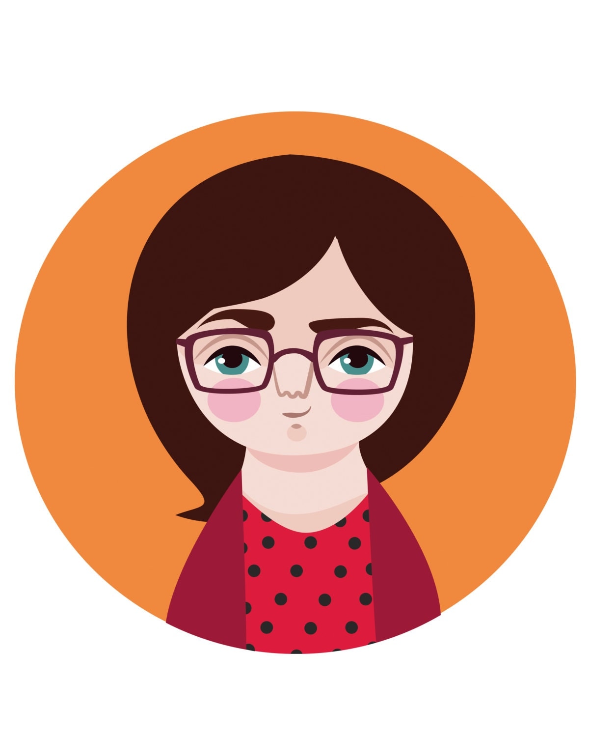 Custom avatar personalized digital illustration portrait for