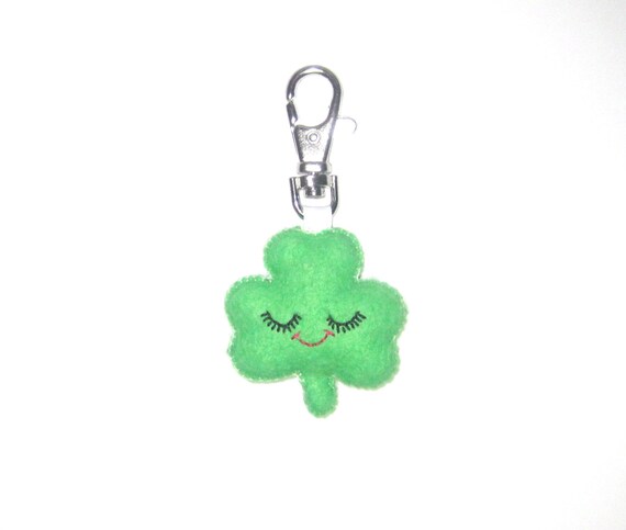 St. Patrick's Day Key Chain - Cute Felt Shamrock Key Ring - St ...