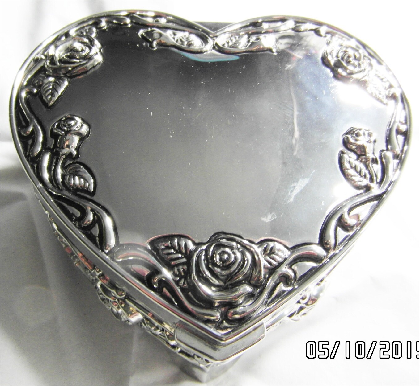 Regent Square Solid Sterling Silver Rose Heart Box, 4″x4″x2″ – Haute Juice