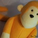 Yellow Stuffed Monkey Toy by bynichole on Etsy