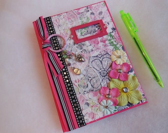 Popular items for girly pink journal on Etsy