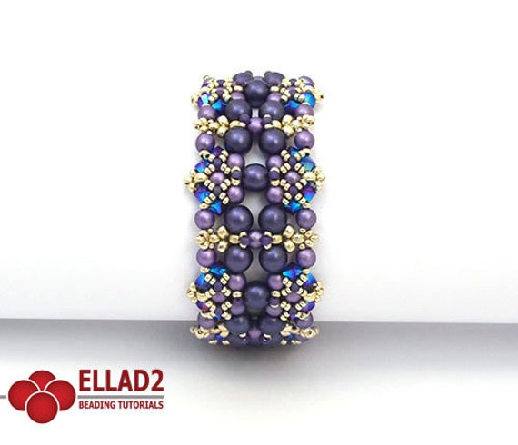 Tutorial Night Glow Bracelet Beading pattern by Ellad2 by Ellad2