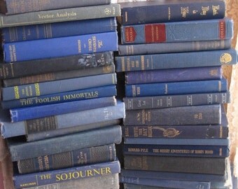 Popular items for blue book stack on Etsy