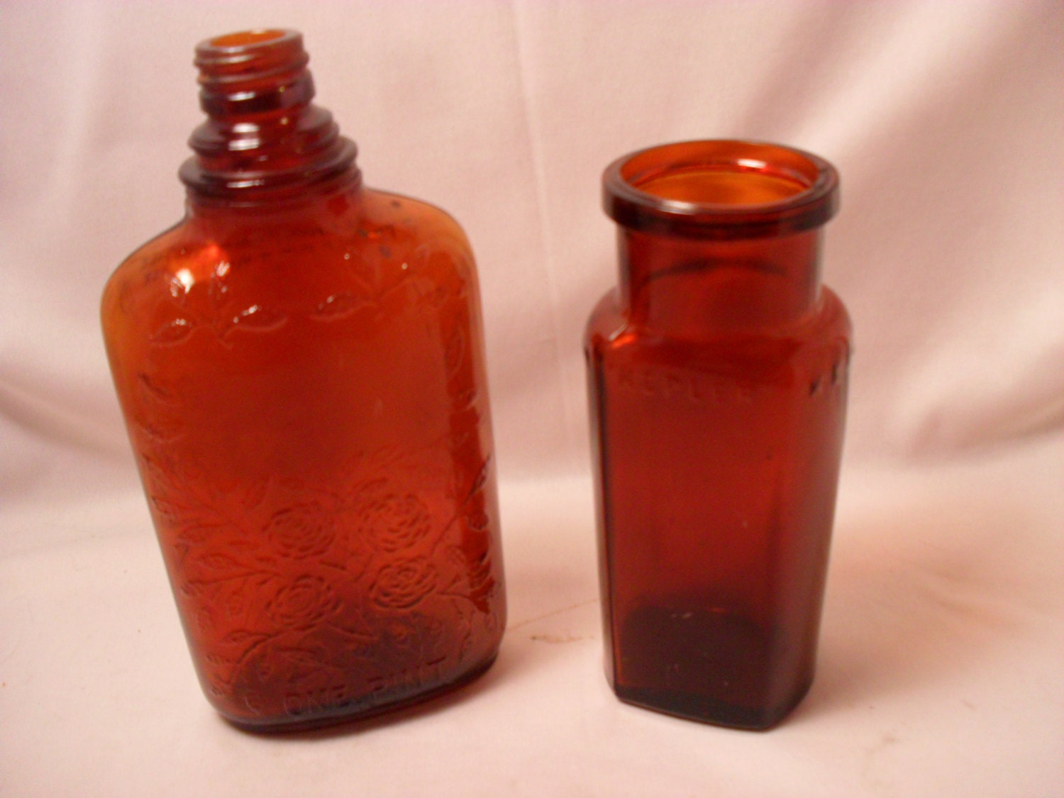 Lot Of 2 Antique Brown Glass Bottles By Thebunnyhutch On Etsy