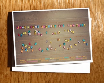 Australian CARD "Gimme a Home Amongst The Gum Trees" Australian Verse ...