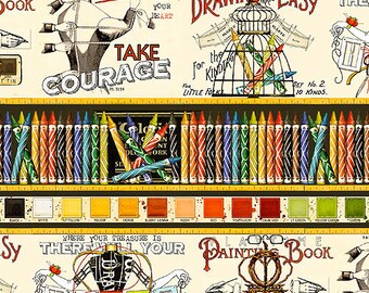 Sewing theme fabric | Etsy