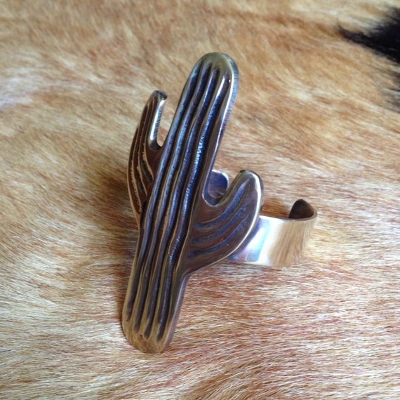 Saguaro Cactus Cuff Brass Southwestern Cactus Cuff Bracelet