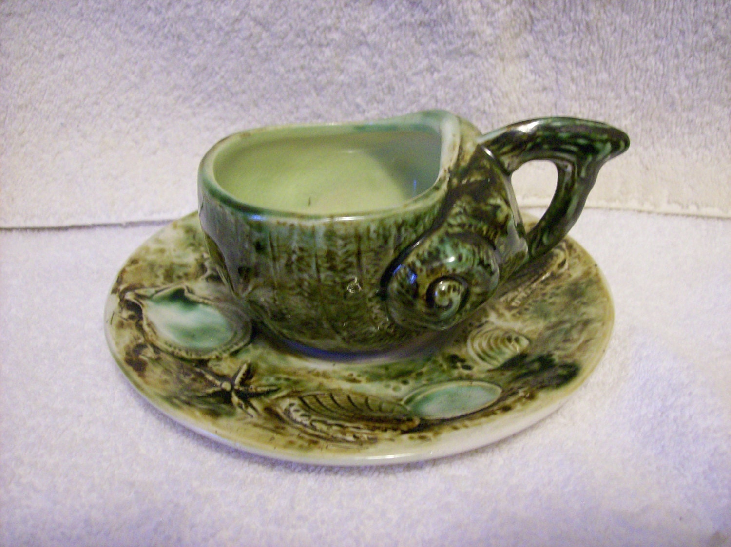Majolica Conch Shell Cup & Saucer – Haute Juice