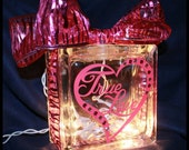 Items similar to True Love Glass Block on Etsy