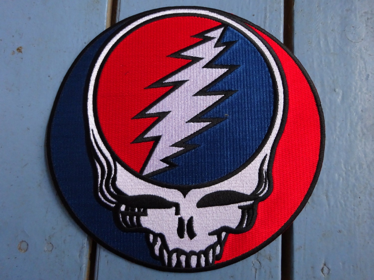 Grateful Dead Back Patch. Steal Your Face. 8 Inch Circle. | Etsy