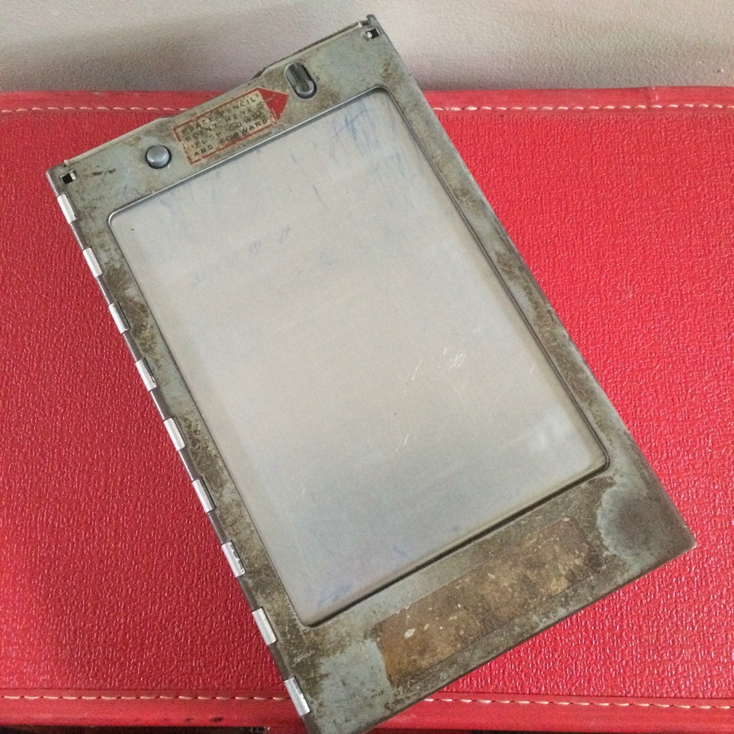 Vintage Royal receipt box, industrial box, advances with pencil ...