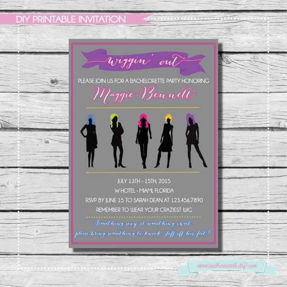 Wig Out Party Invitations