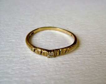 Diamond chip ring | Etsy