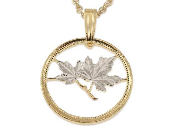 Canada Maple Leaf Pendant and Necklace Jewelry by Coinjewelry