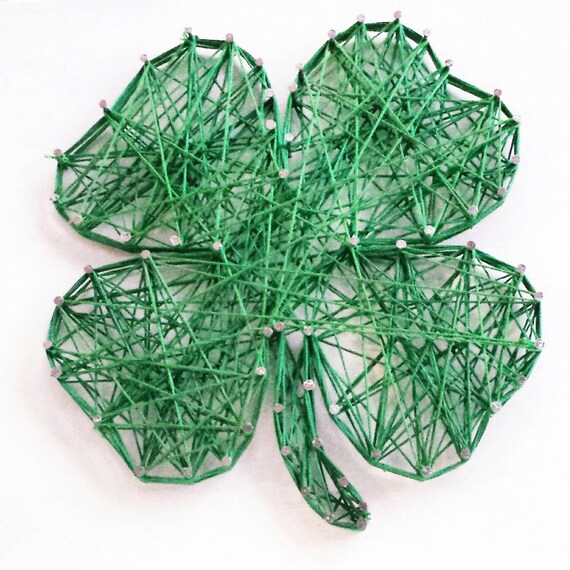 Lucky 4 Leaf Clover String Art