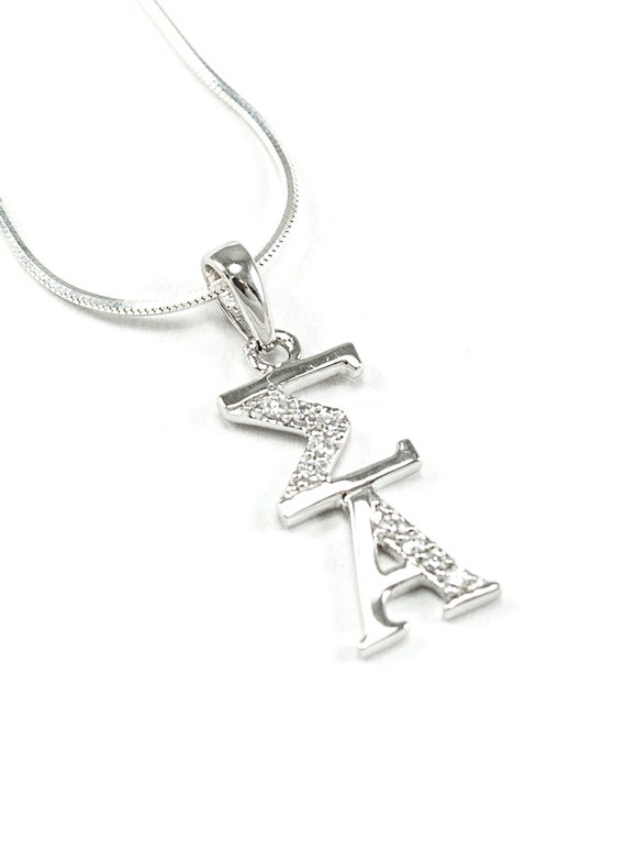 Sigma Alpha Sterling Silver Lavaliere set by CollegiateStandard