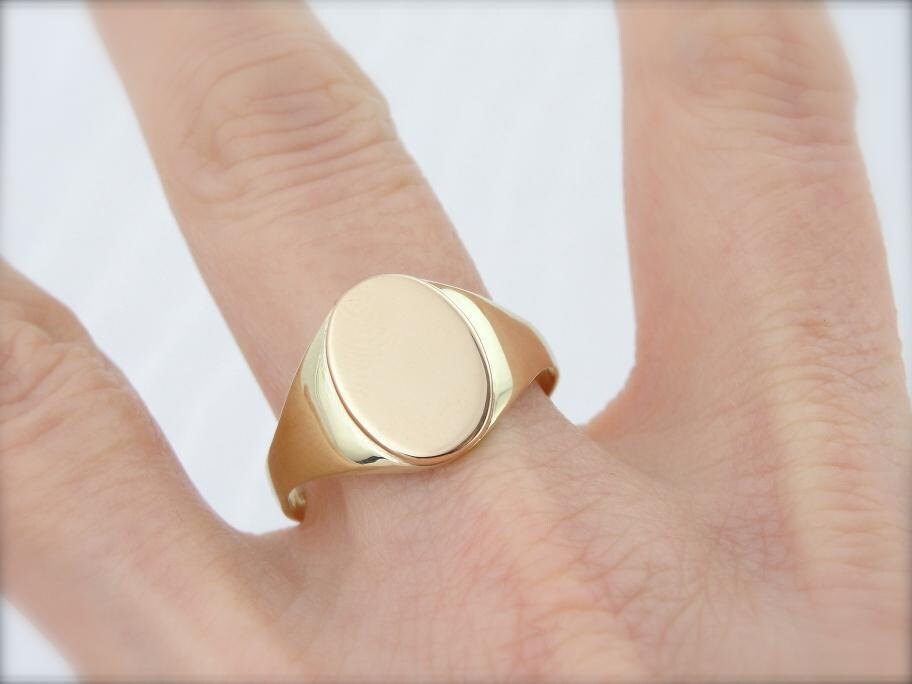 Two Tone And Perfect Polish Vintage Signet Ring by MSJewelers