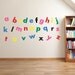 Block Alphabet Wall Stickers Kids Nursery Play Room Home Art