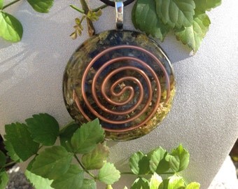 Large Orgone ASG charging disc with a Flower by SedonaOrgoneVortex