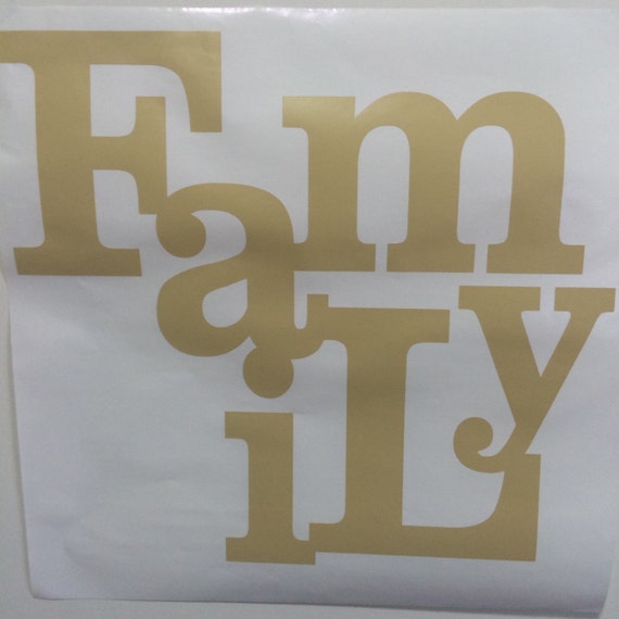 Items similar to Wall Vinyl "family" sign on Etsy