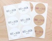 Items similar to CUSTOM name and wedding date stickers, wedding ...