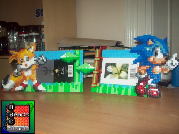 Items Similar To Sonic The Hedgehog 6x4 Picture Frame Hama Perler Beads On Etsy