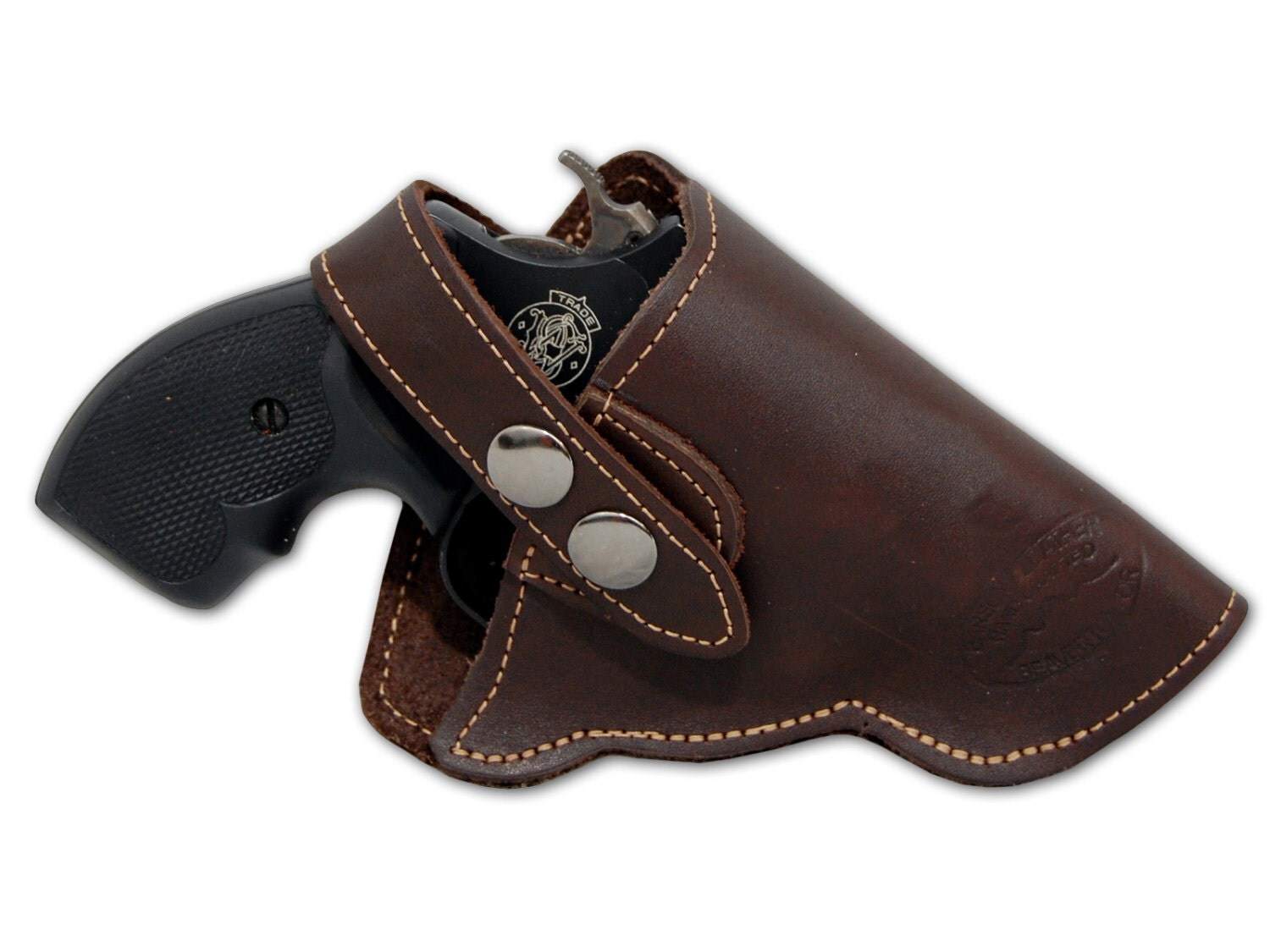 New Brown Leather Outside the Waistband OWB Gun Holster for
