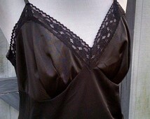 Popular items for black lace slip on Etsy