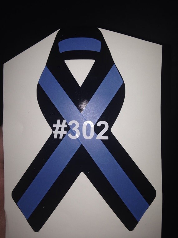 Items similar to Thin Blue Line Ribbon on Etsy