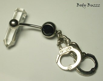 Handcuff belly ring | Etsy