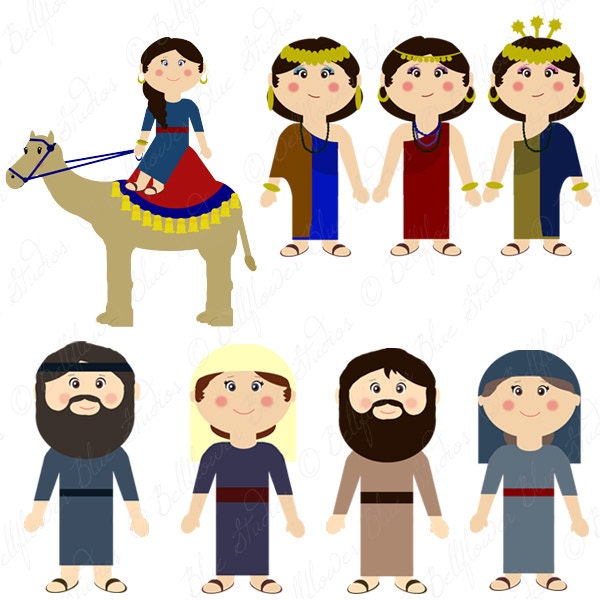 Isaac and Rebekah Digital Clipart