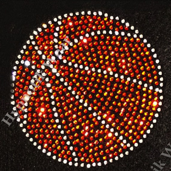 Rhinestone Transfer Basketball Ball Hotfix by RhinestoneSuperstore