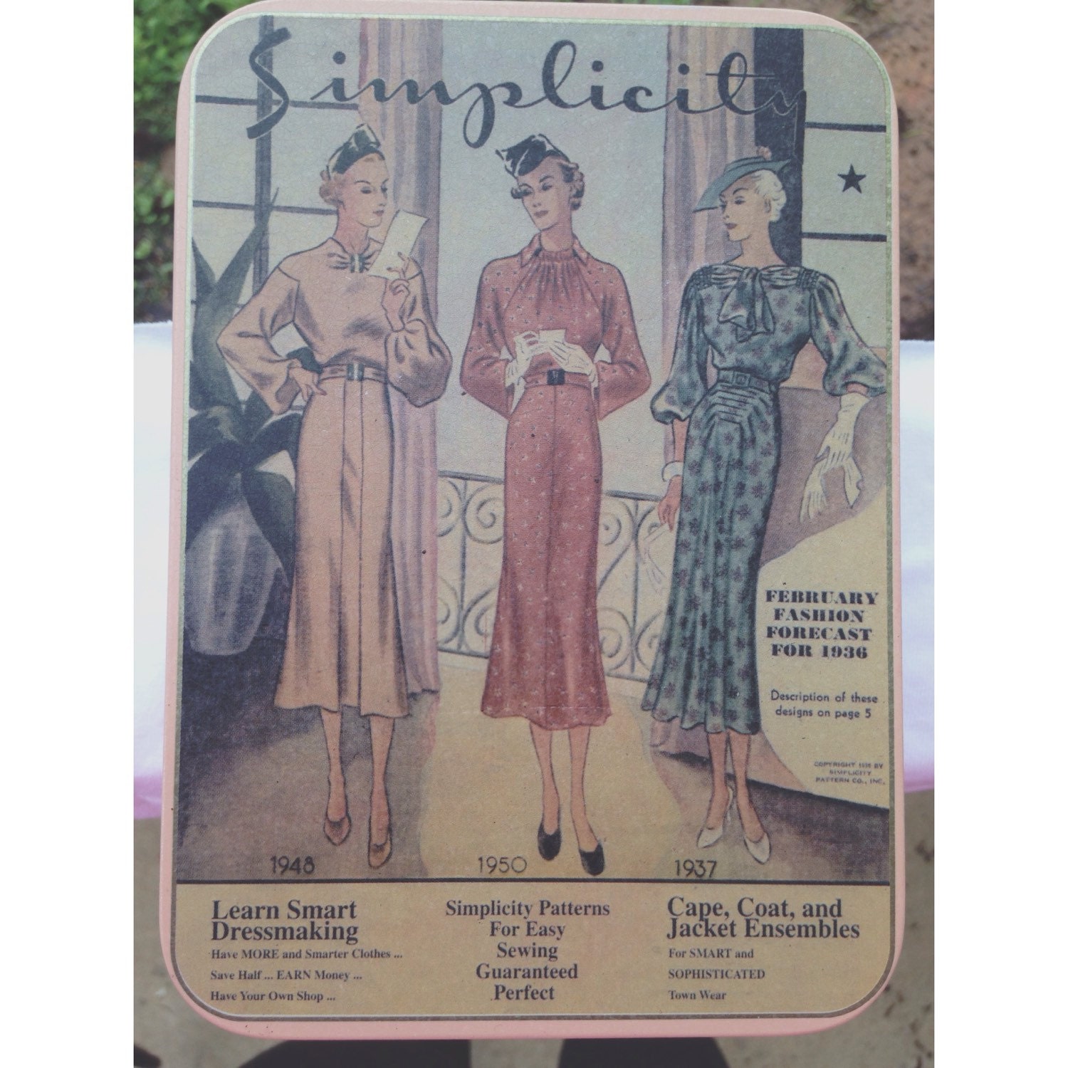 vintage sewing pattern tin – Haute Juice