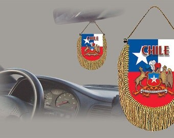 Puerto Rico rear view mirror world flag car banner by VicmoDesign