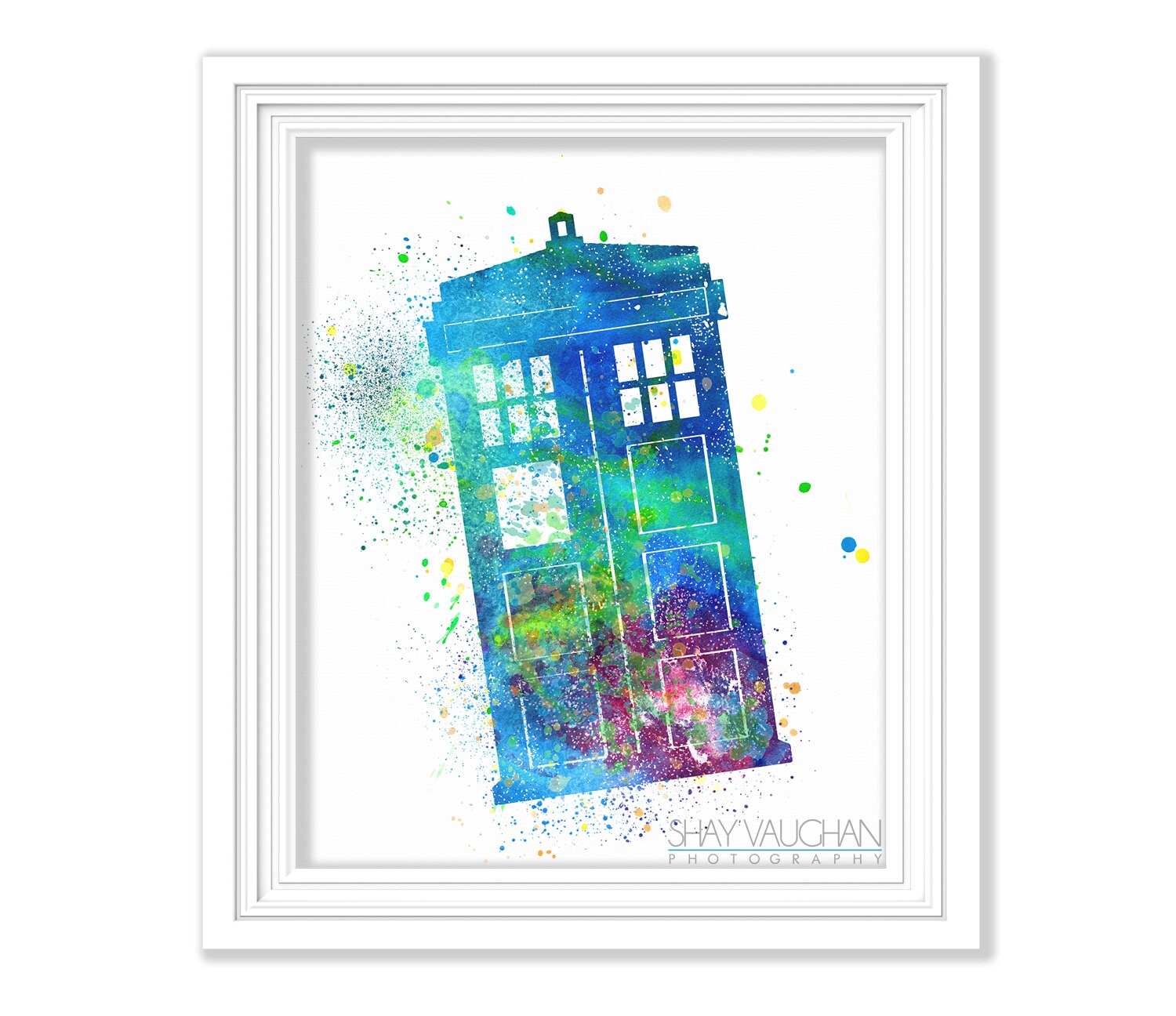 Doctor Who Art TARDIS Art Print TARDIS Watercolor Doctor Who