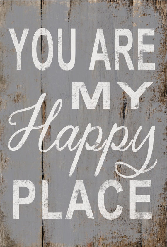 You are my happy place wooden sign by DesignHouseDecor on Etsy